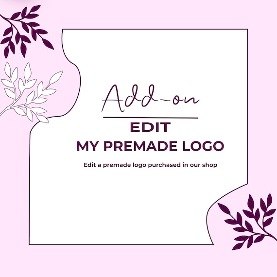 Edit My Logo Add-on Logo Edit Business Name or Tagline or | Etsy