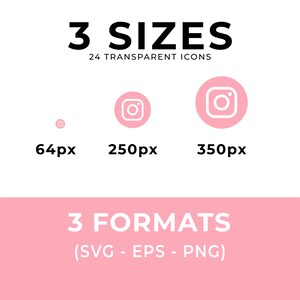 Pink Social Media Icons, Social Media Icons, Social Network Icons, Blog ...