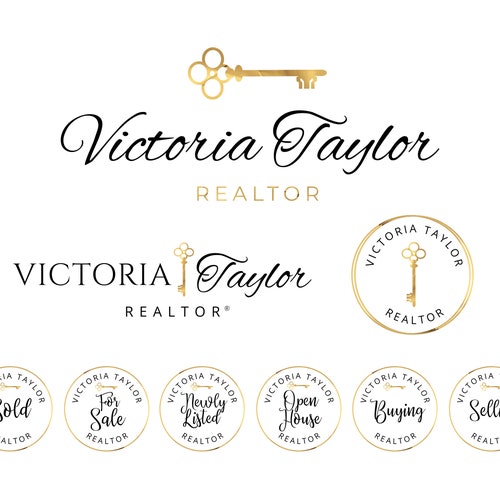 Realtor Logo Key Logo Design Real Estate Branding Kit - Etsy