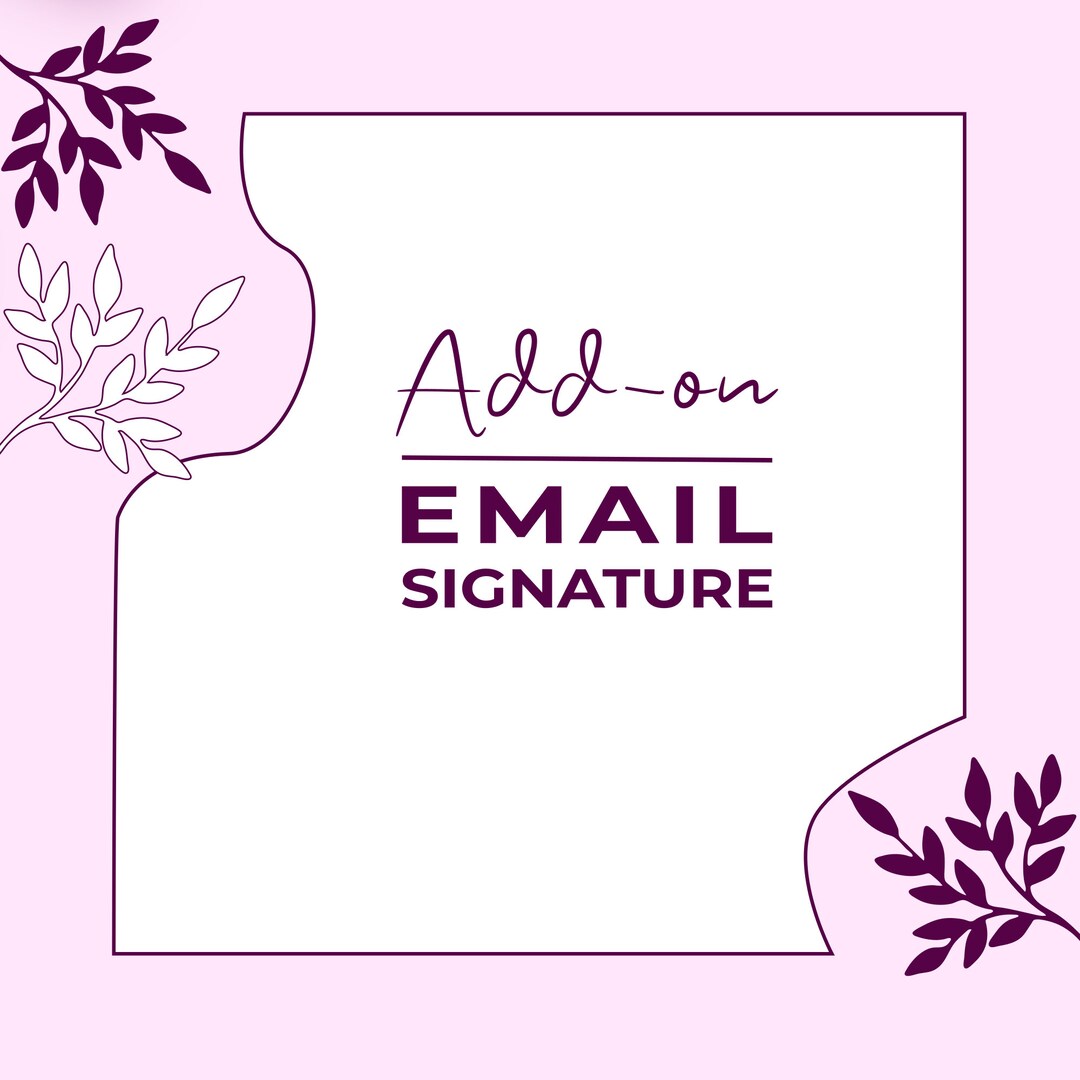 Email Signature Add-on for Your Premade Logo or Branding Kit - Etsy