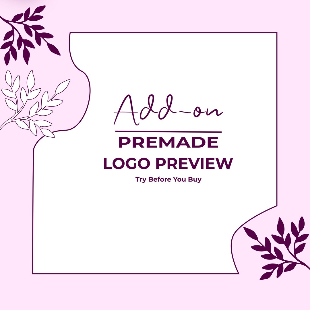 Premade Logo Preview, Logo Preview, Logo Test Drive Add-on, Business ...