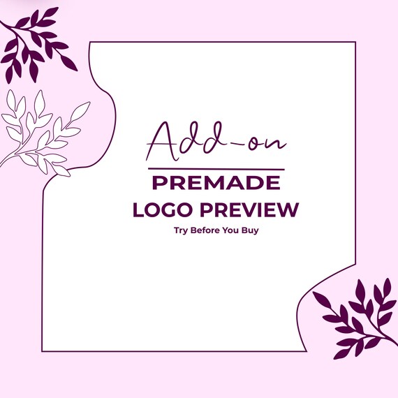 Premade Logo Preview Logo Preview Logo Test Drive Add-On | Etsy