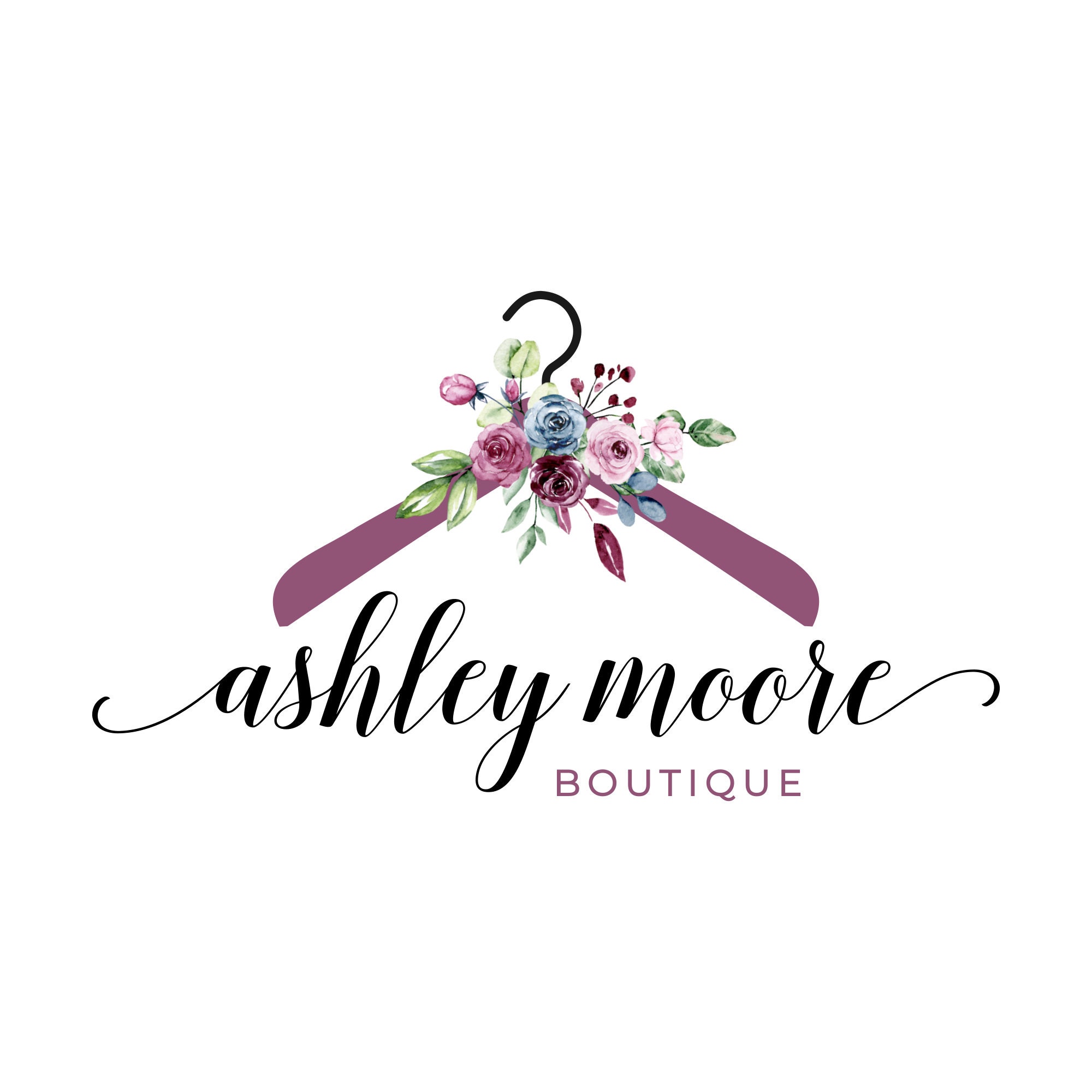 Logotipo de boutique Logotipo de percha de ropa Logotipo de - Etsy México