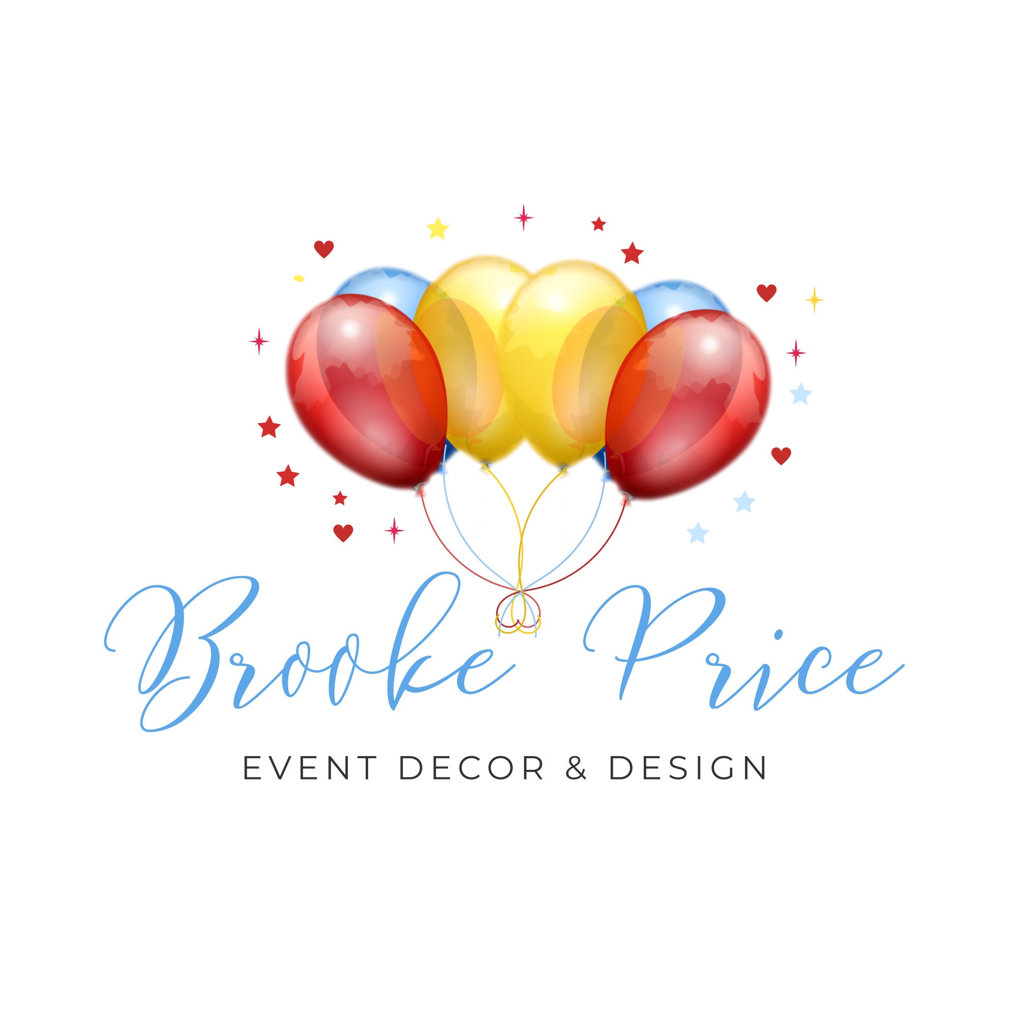 Event Logo Design Balloon Logo Balloon Logo Design Confetti | Etsy
