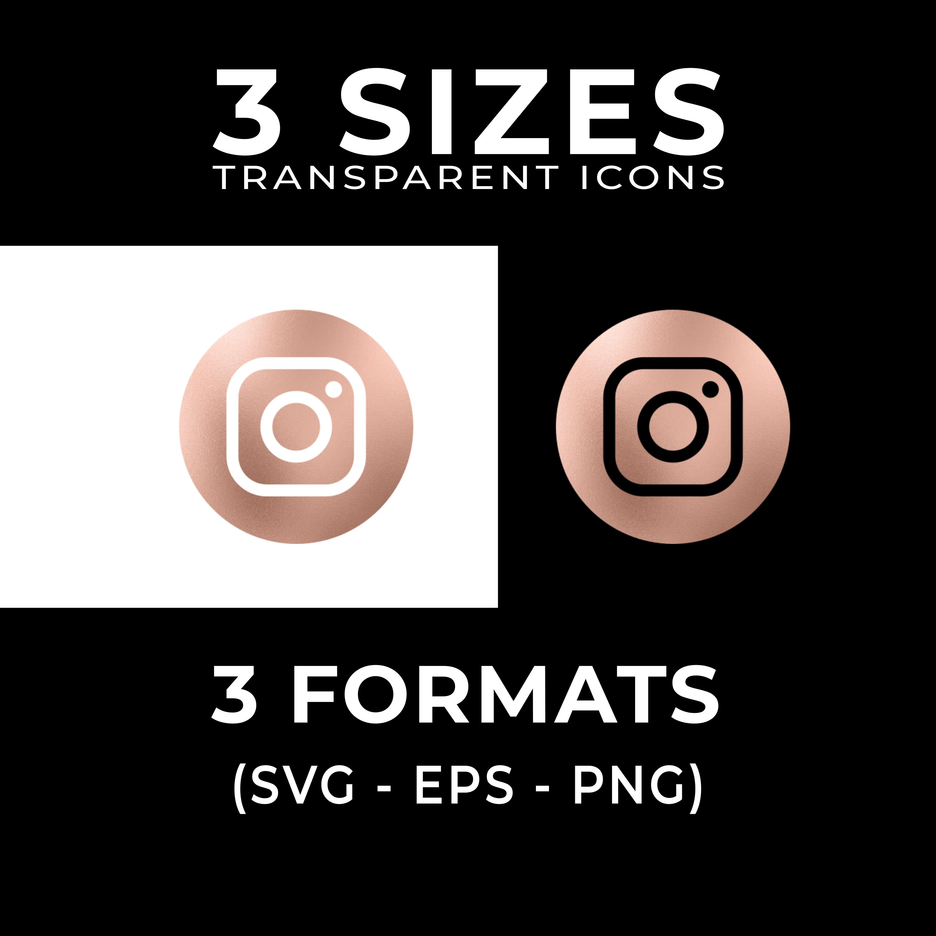 24 Rose Gold Social Media Icons, Rose Gold Social Blog Icons, Glamour ...
