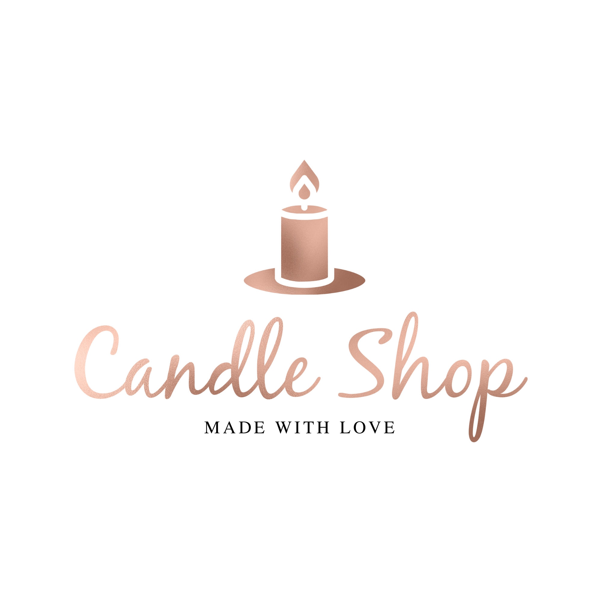 Candle Logo Design, Flame Logo, Candle Logo,candle Logo Handmade,rose ...