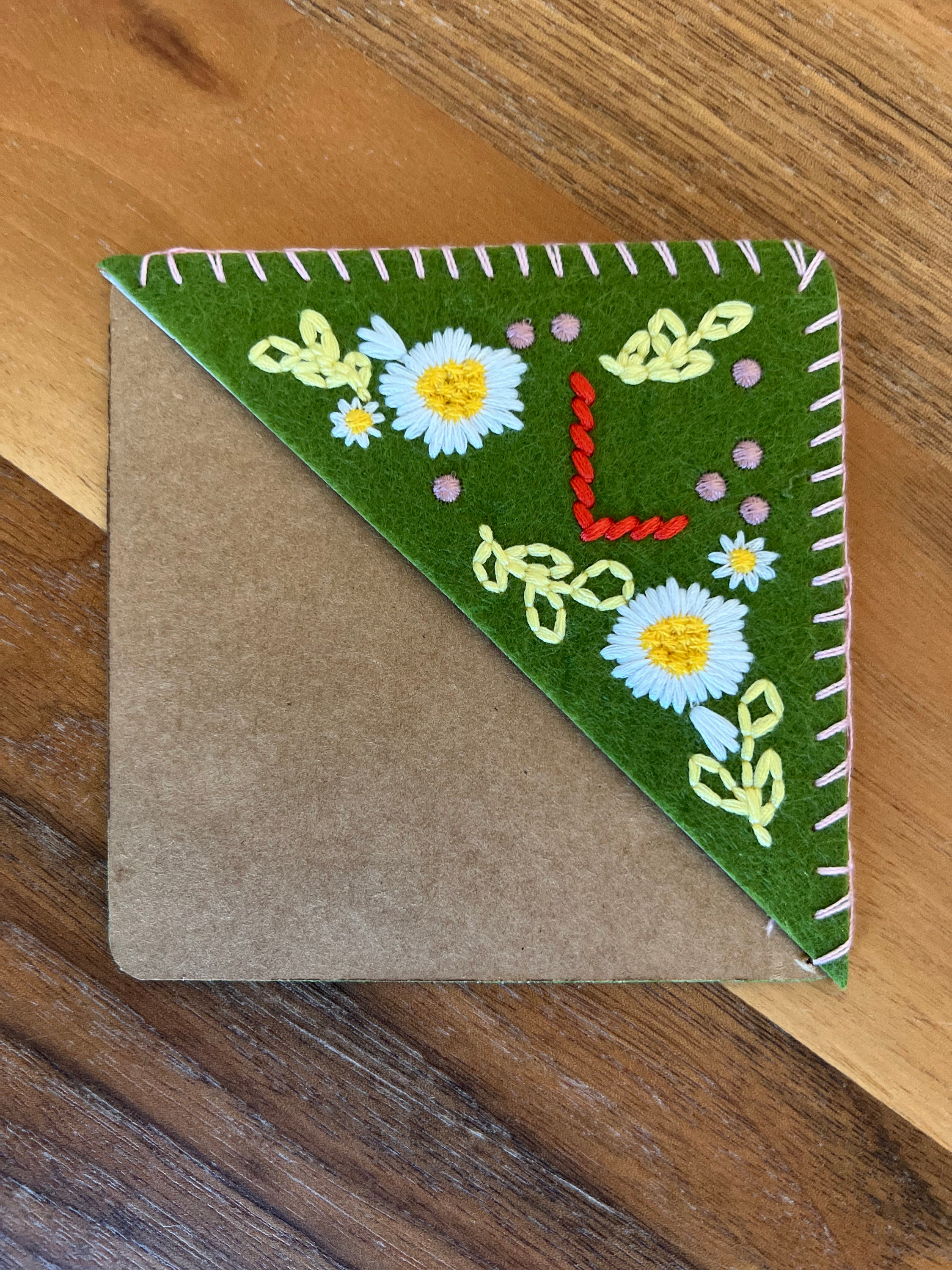 Personalized Hand Embroidered Corner Bookmark - Summer and Winter Set ...