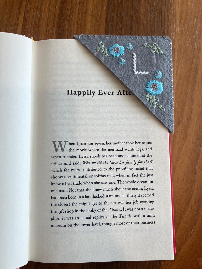 Cute Flower Embroidered Corner Bookmark - Shipping From USA - Felt ...