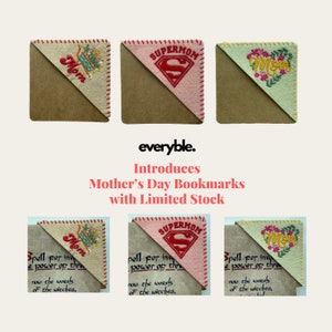 Mother's Day Hand Embroidered Corner Bookmark Felt Triangle Page ...