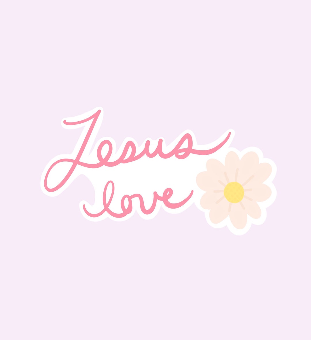 Jesus Love Sticker - Etsy