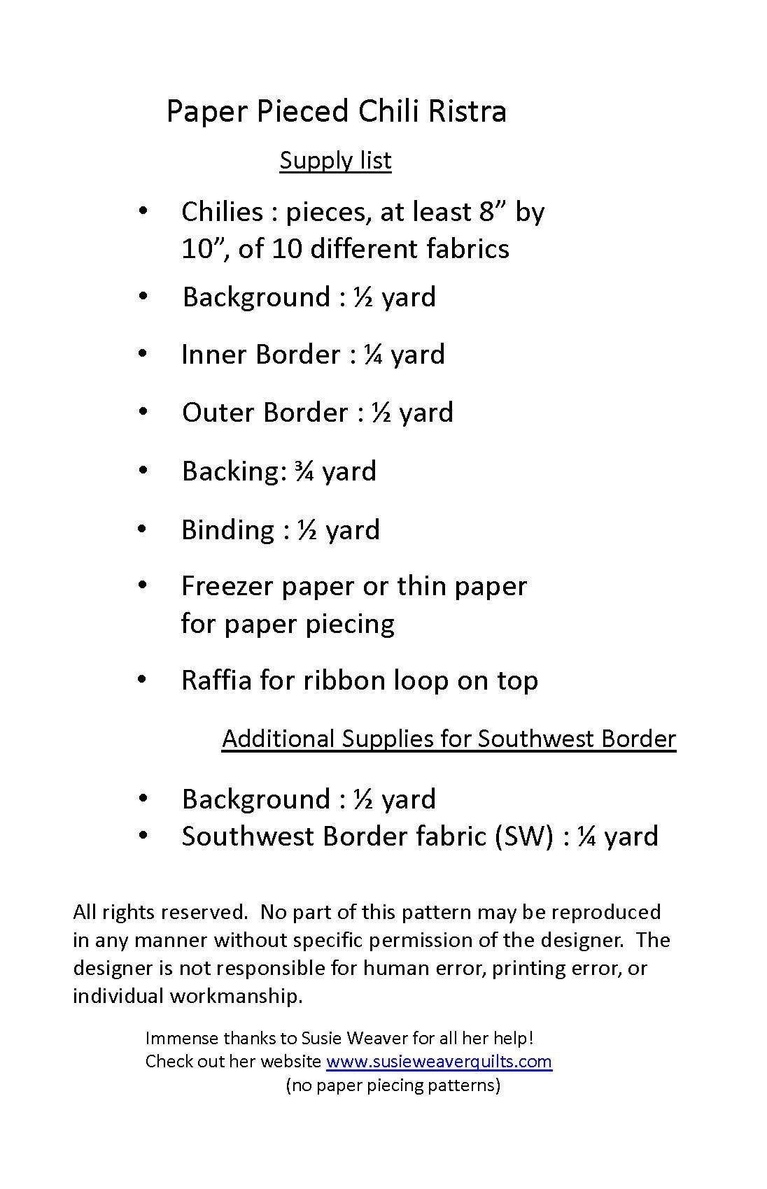 Chili Ristra Paper Pieced Pattern - Etsy