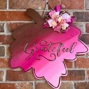 Thankful Door Hanger /fall Door Hanger/fall Leaf Door Hanger/happy Fall ...