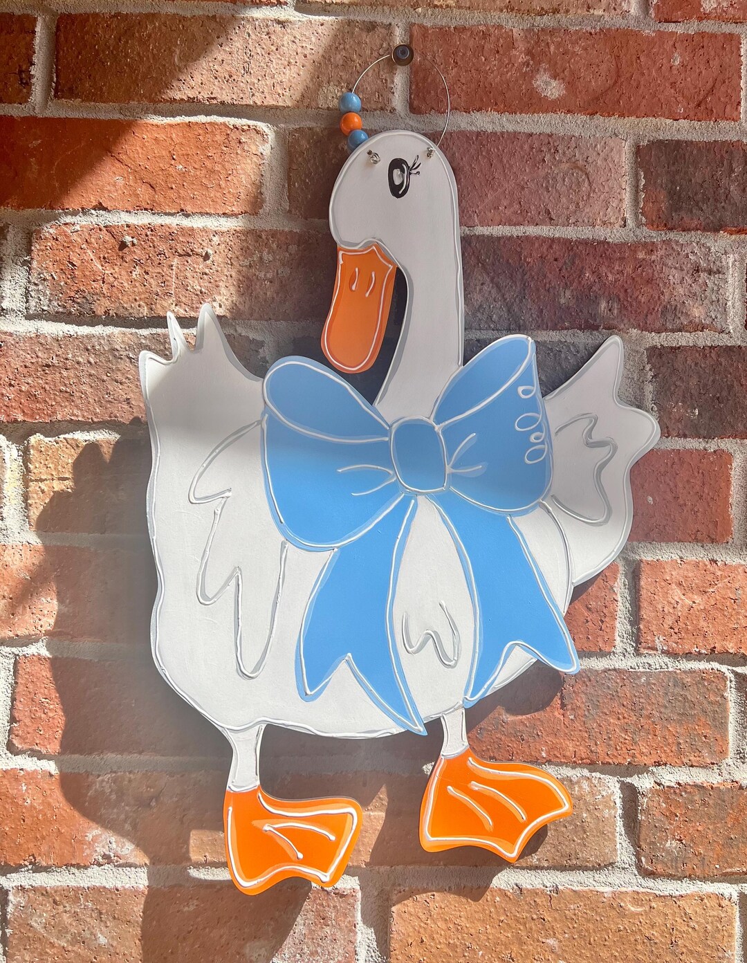 Porch Goose Door Hanger/goose Door Hanger/ Spring Door Hanger/white ...