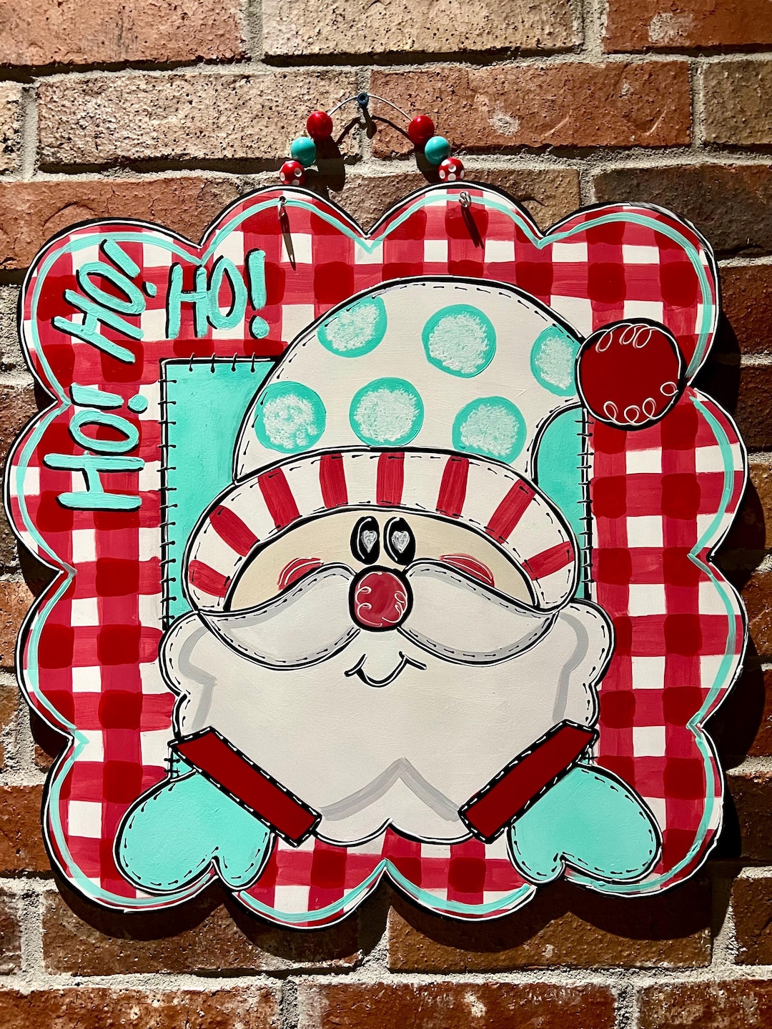 Christmas Door Hanger/santa Door Hanger/holiday Door Hanger - Etsy