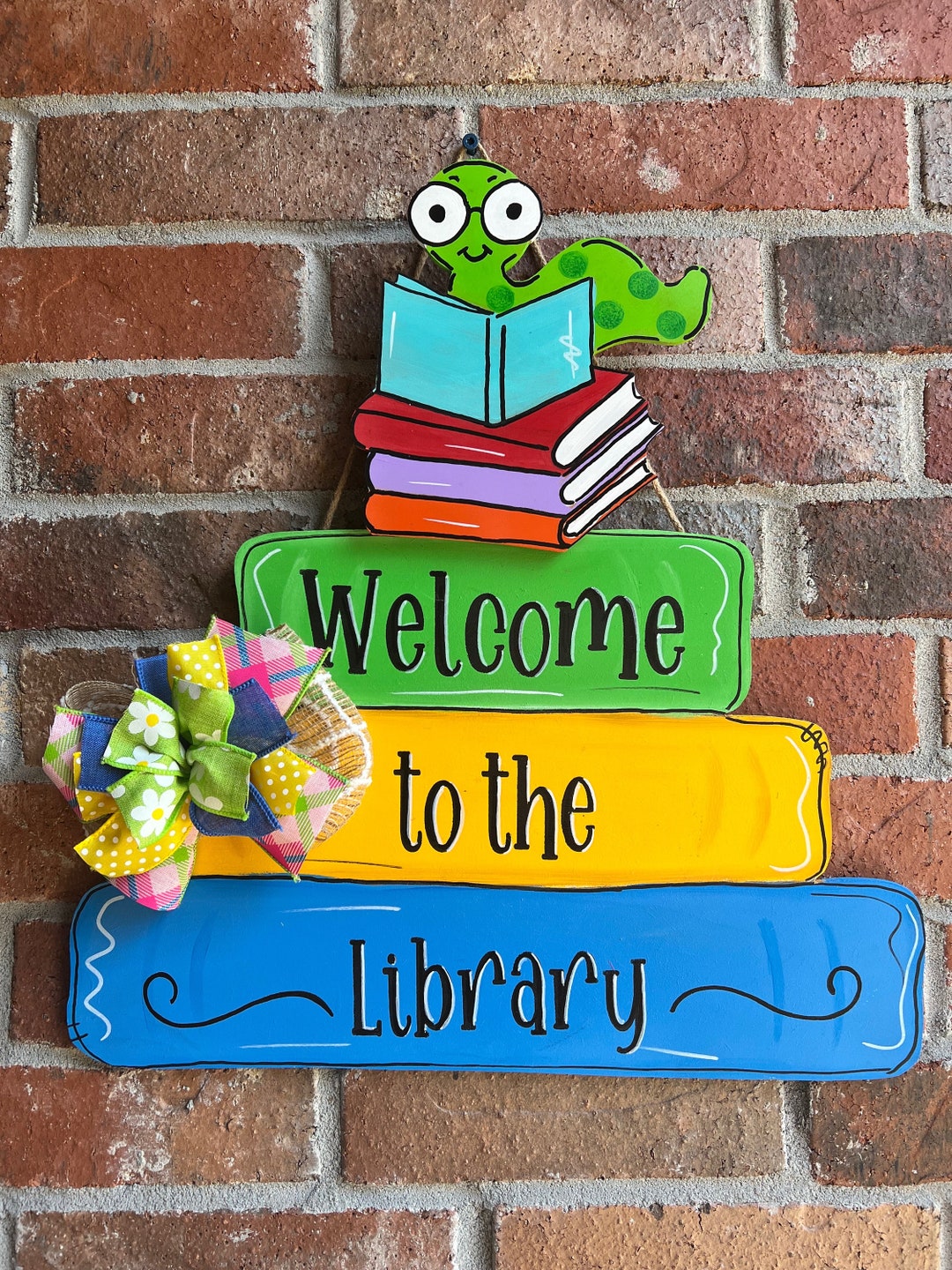 Library or Classroom Interchangeable Door Hanger/personalized Librarian ...