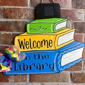 Library or Classroom Interchangeable Door Hanger/personalized Librarian ...