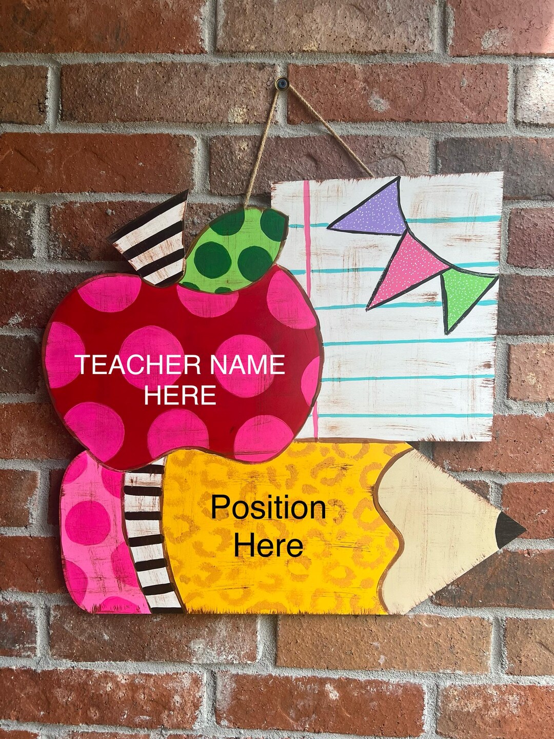 Last One Ready to Ship/ Teacher Door Hanger/personalized Distressed ...