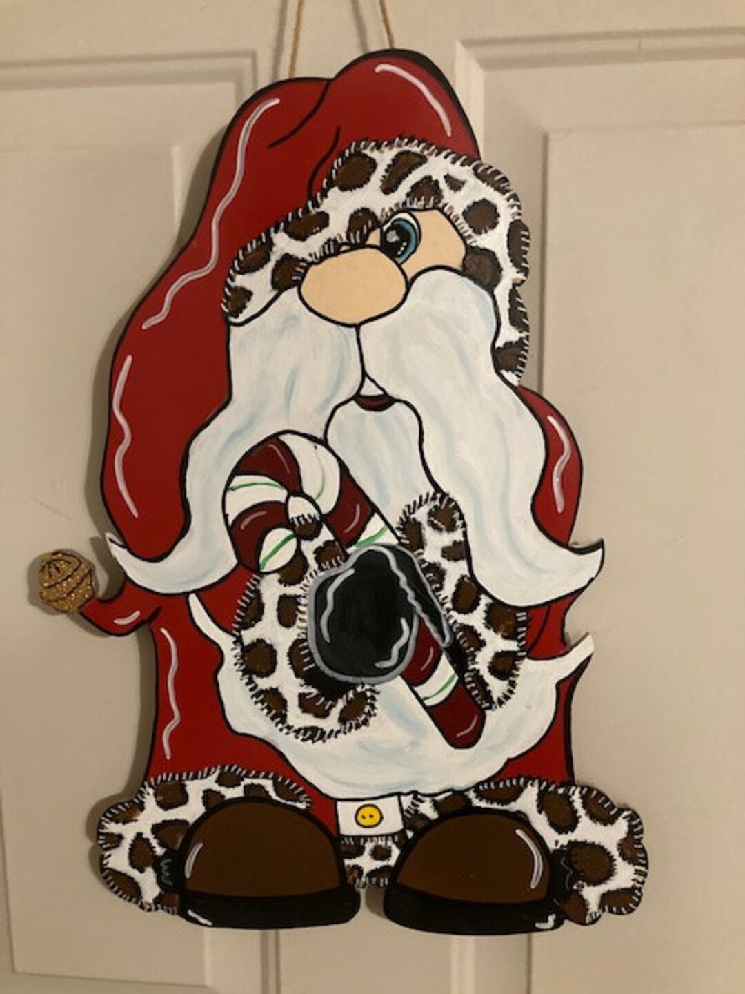 Slouchy Santa Door Hanger/ Santa Door Hanger /christmas Door Hanger - Etsy