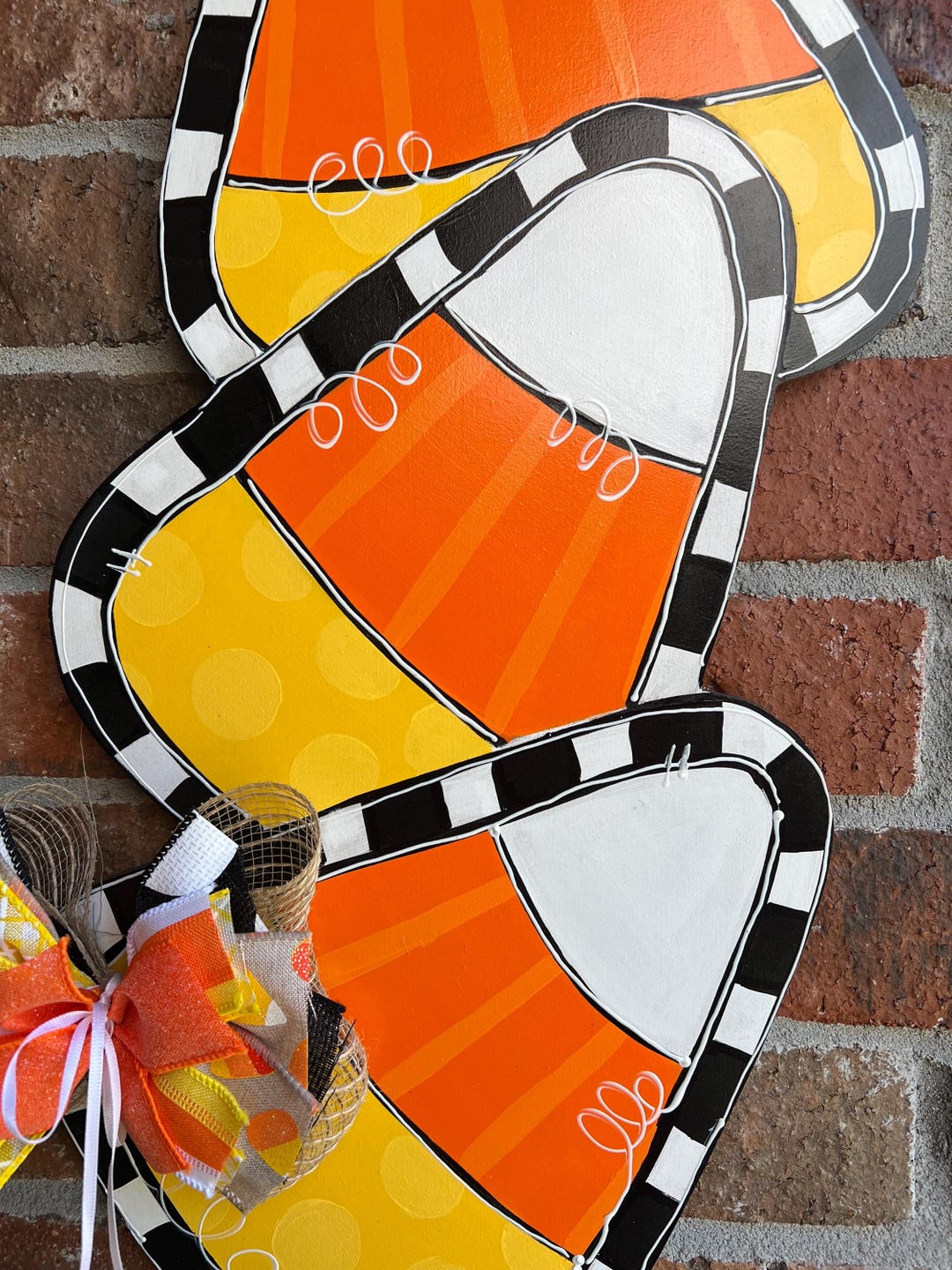 Ready to Ship Candy Corn Stack/halloween Door Hanger/fall Door Hanger ...