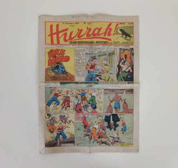 Vintage French Comic 1930s Brick Bradford and Tarzan - Etsy