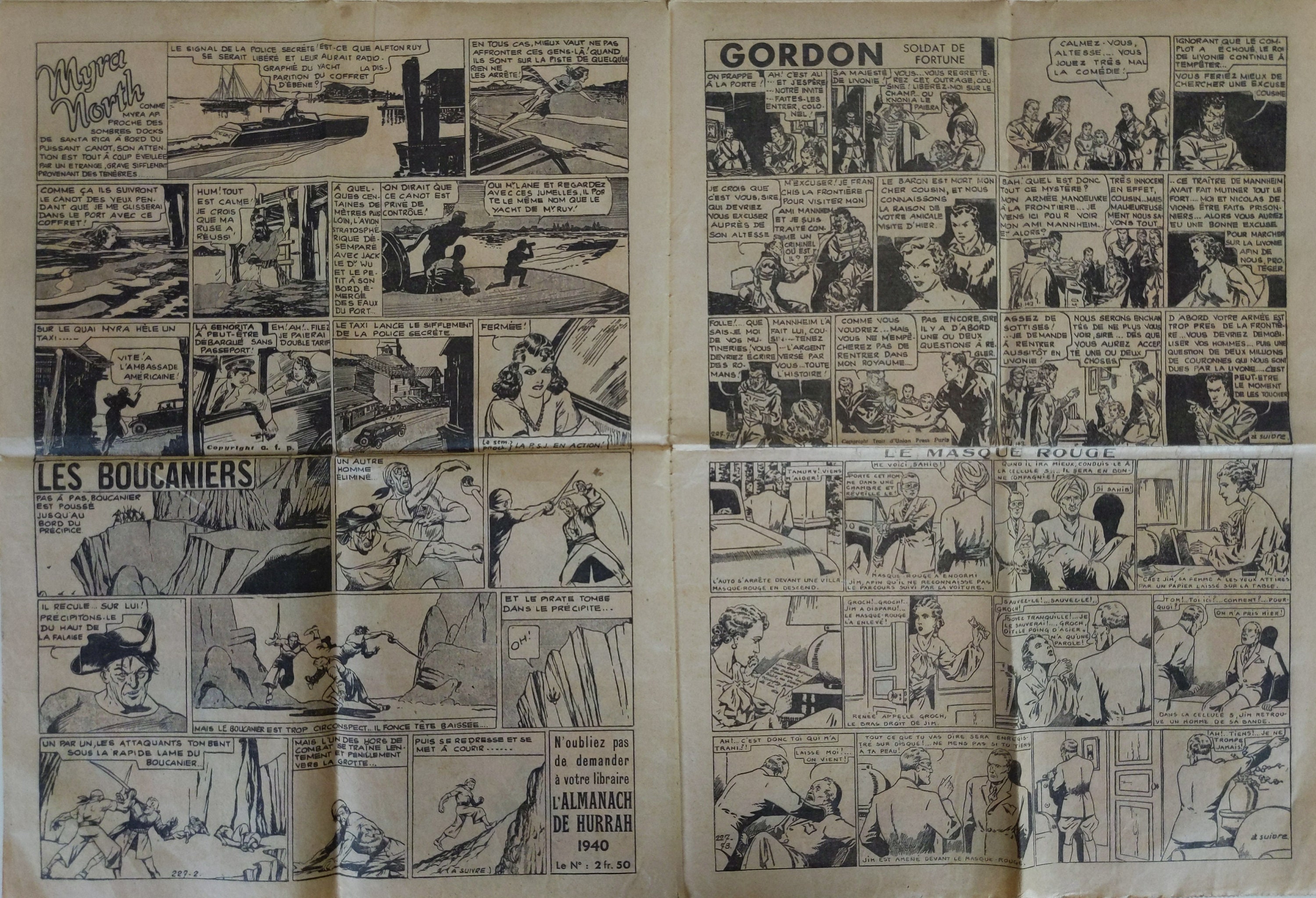Vintage French Comic 1930s Brick Bradford and Tarzan - Etsy