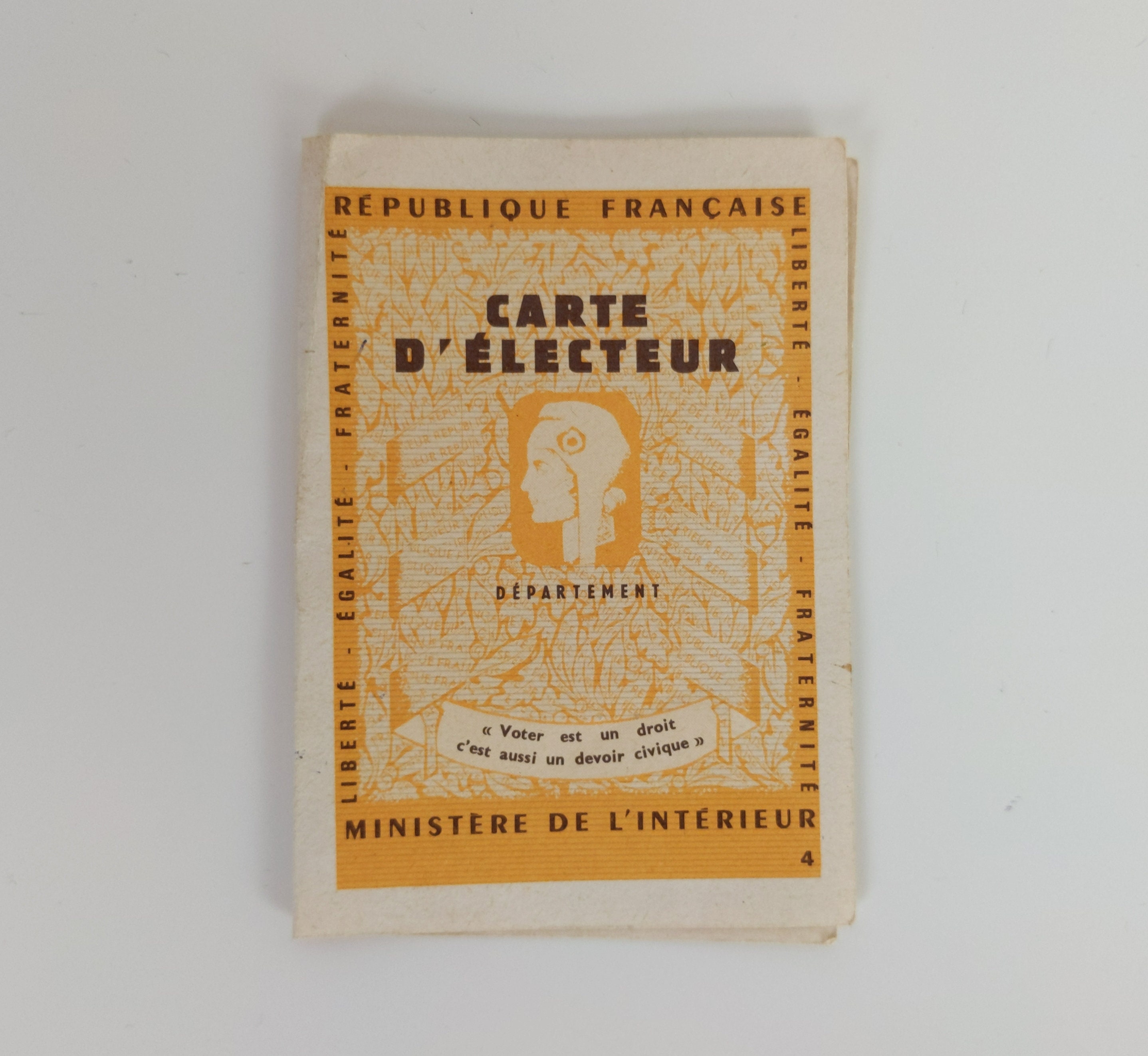 3 Vintage French 1930s Election Voting Cards, Ephemera and Scrapbook ...