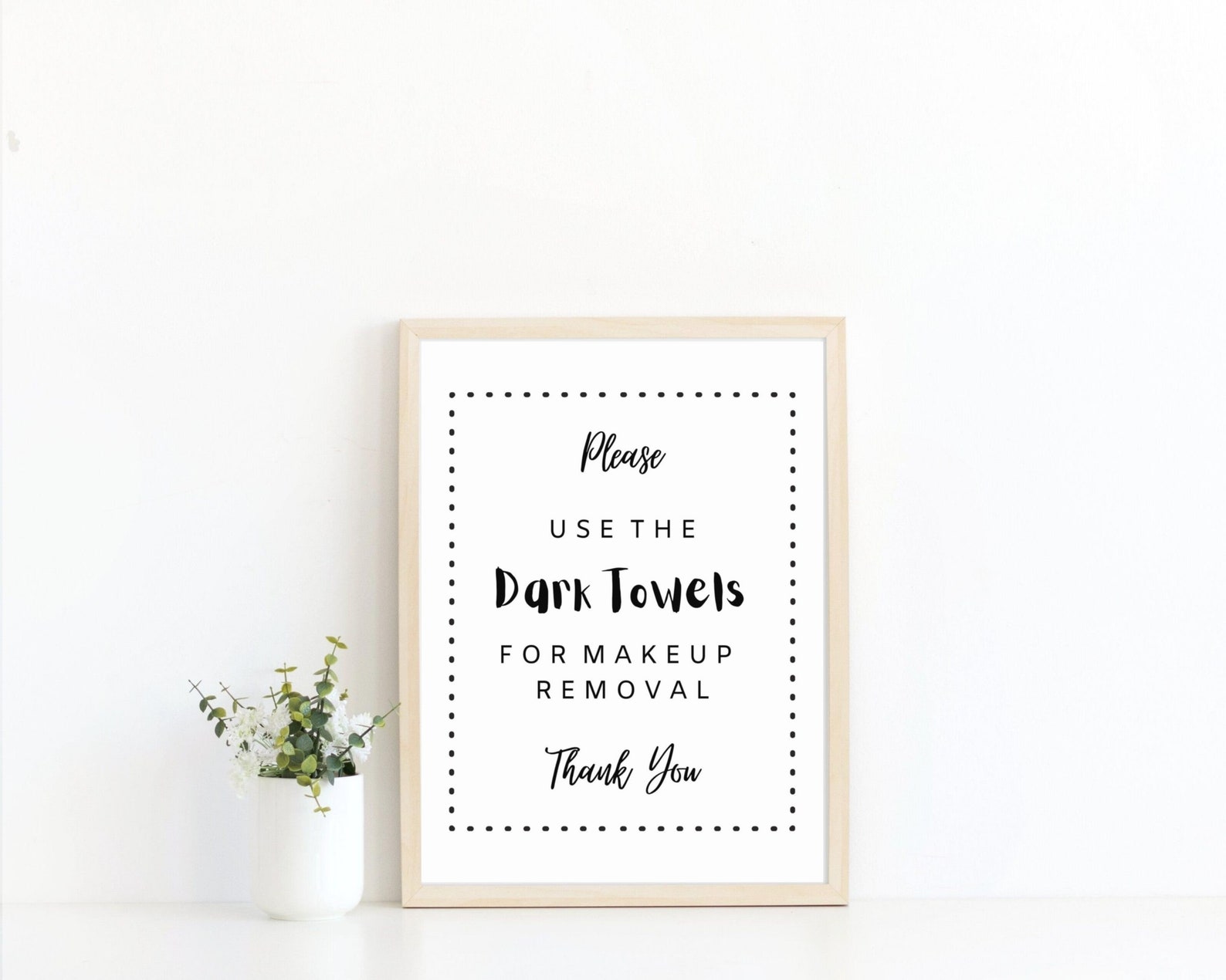 Airbnb Printable, Makeup Removal Sign, Use Dark Towel Sign, Airbnb Host ...