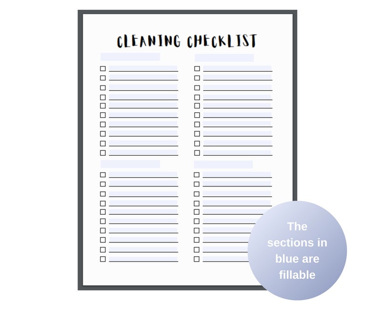 Printable Airbnb Cleaning Checklist Printable Airbnb Cleaning Checklist