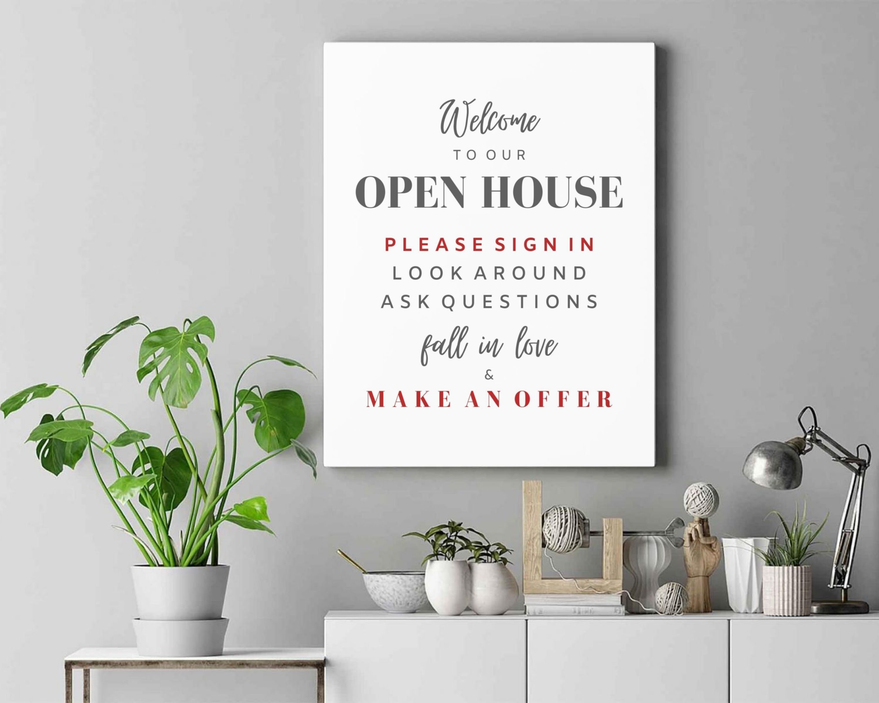 Real Estate Open House Sign, Open House Welcome Printable, Real Estate ...