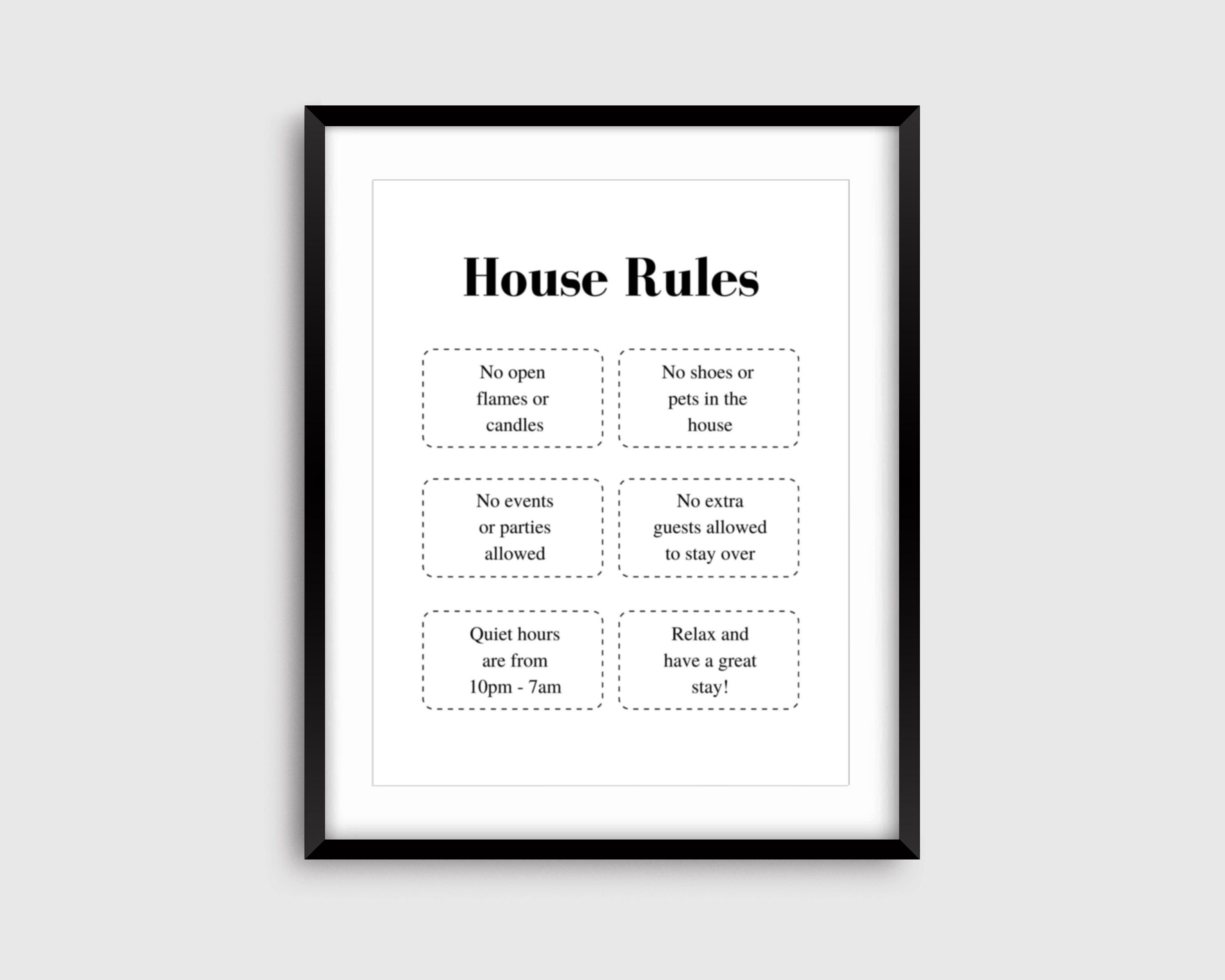 Printable Airbnb House Rules Template Printable World Holiday