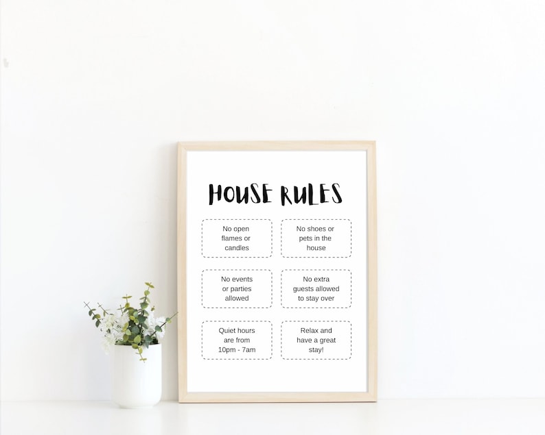 Fillable and Editable Airbnb House Rules Printable, House Rules Sign ...