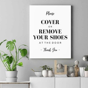 Please Remove Shoes Sign Open House Sign Real Estate Sign Real