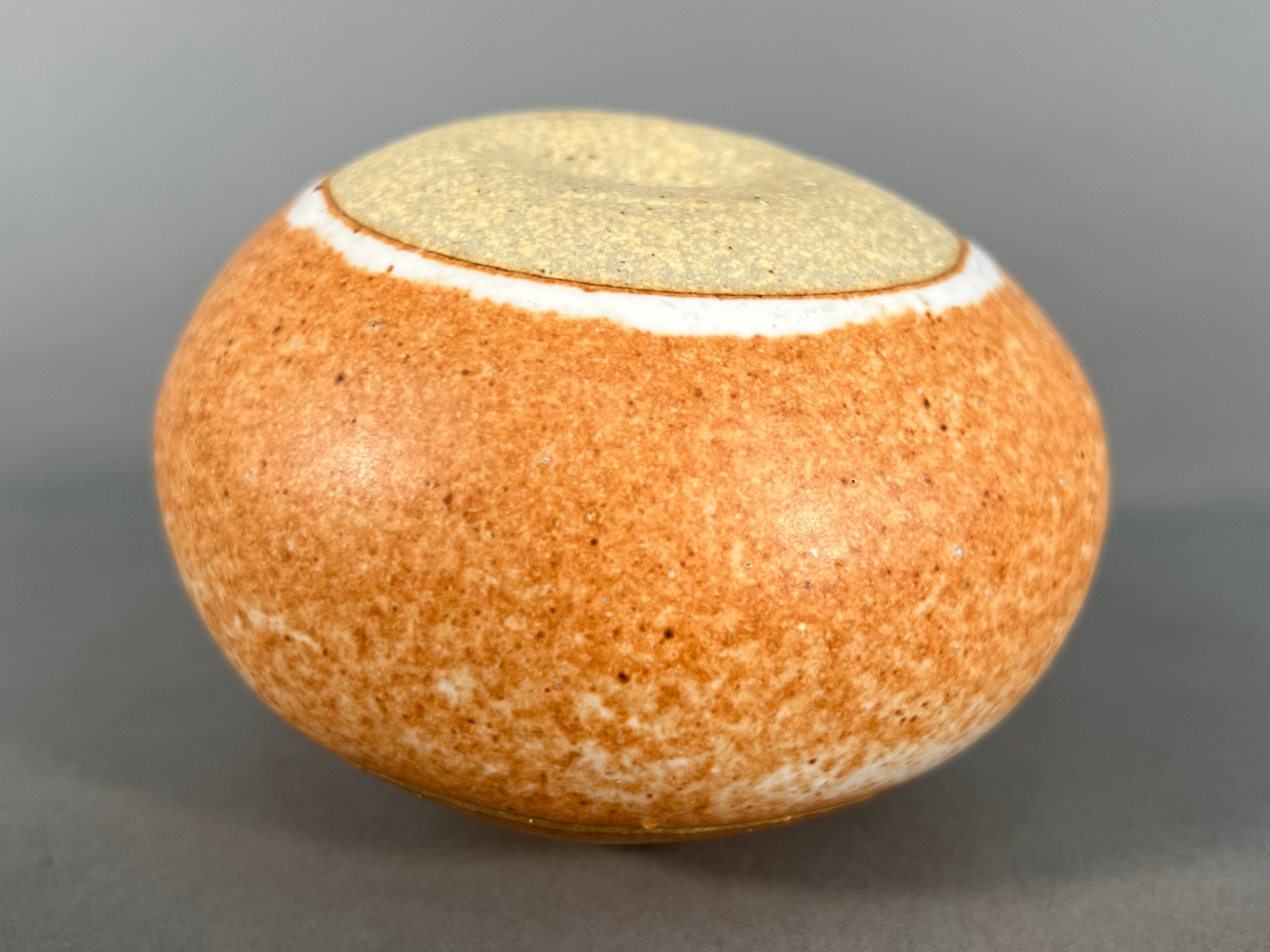 Vintage 1960s ISABEL PARKS Studio Pottery ORB Flower Frog Vase Hickory ...