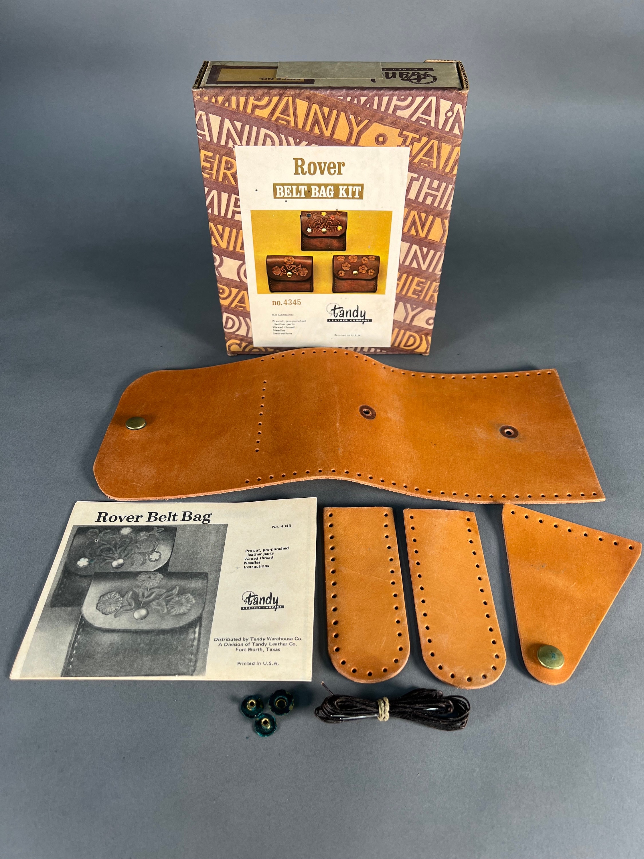 Vintage 1970s TANDY Leather BELT BAG Kit Purse Hippie Boho Craft ...