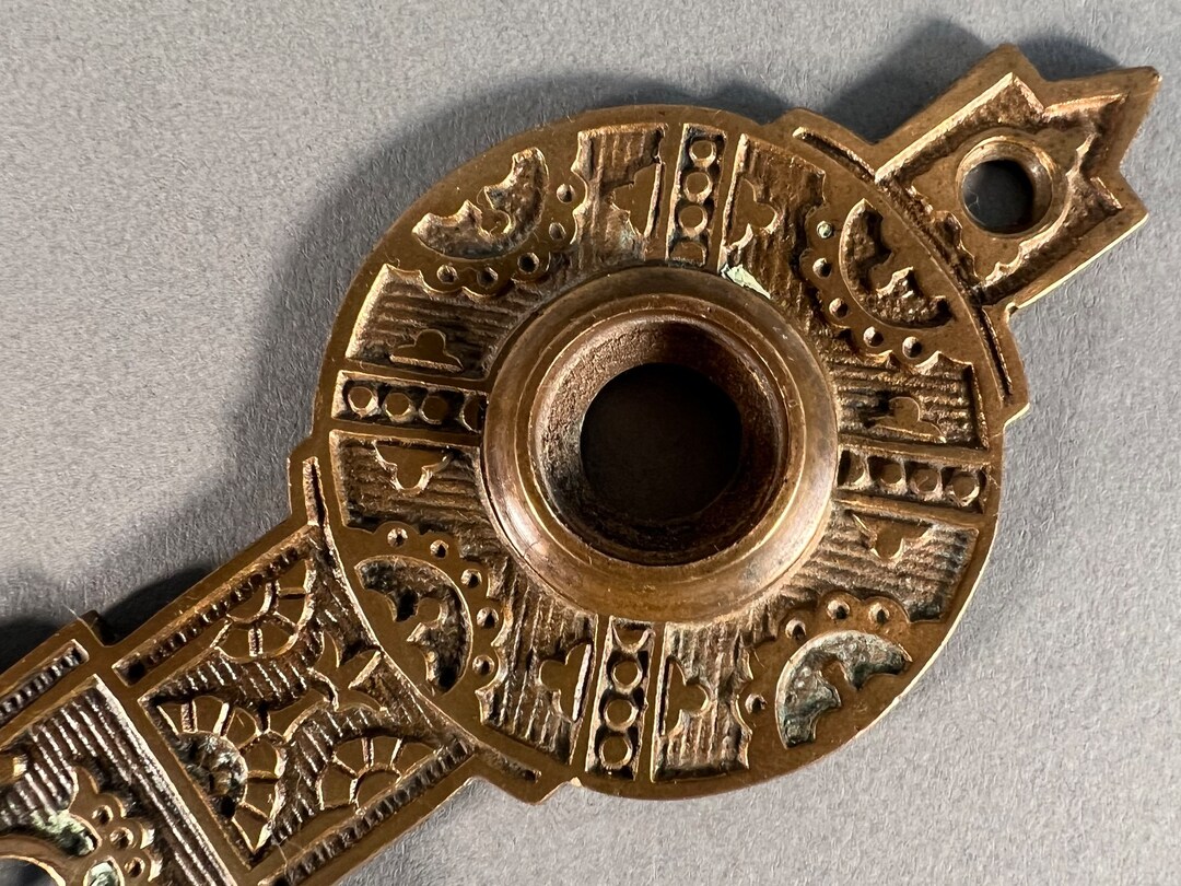 True Antique EASTLAKE DOOR ESCUTCHEON Victorian Unusual Shape Fancy ...