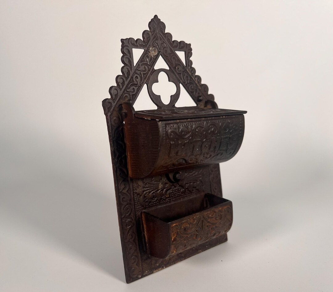 Authentic Eastlake Gothic 1800s MATCH SAFE - Cast Iron VICTORIAN ...