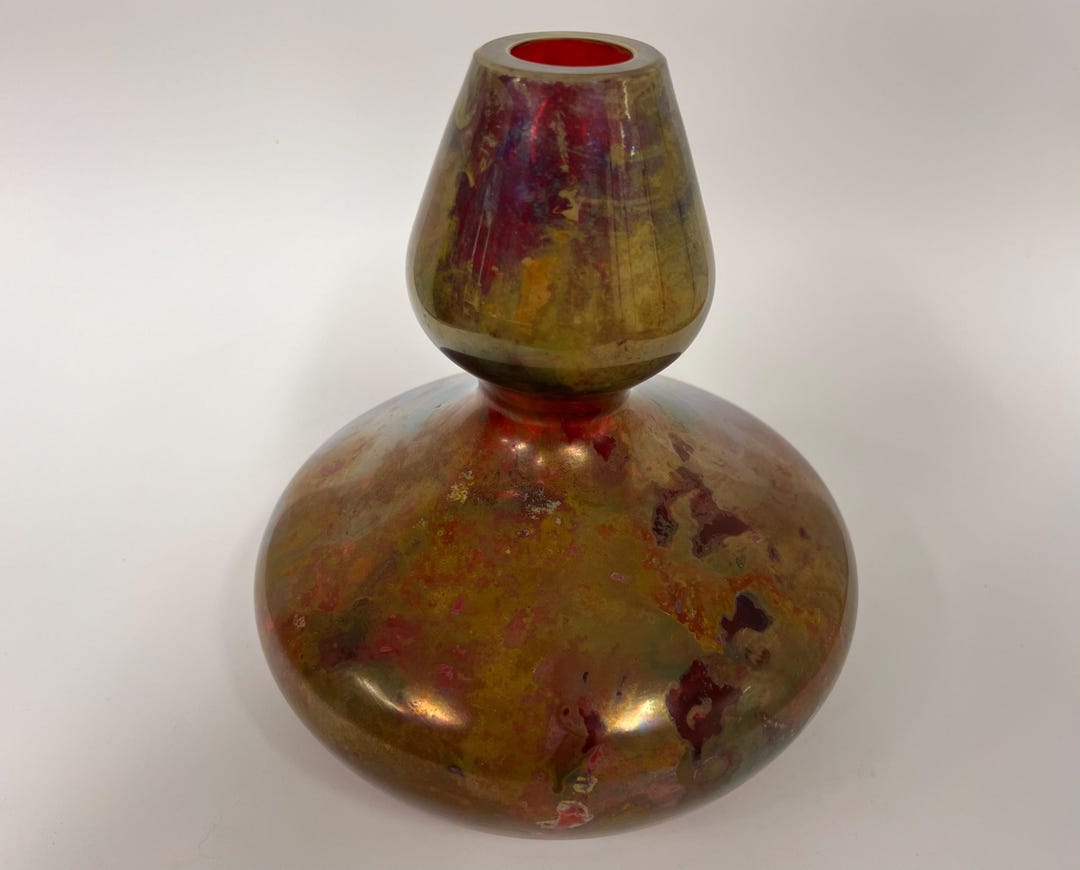 1900 Bohemian PANDORA Czech Glass - GOURD VASE - Maximilian Boudnik ...