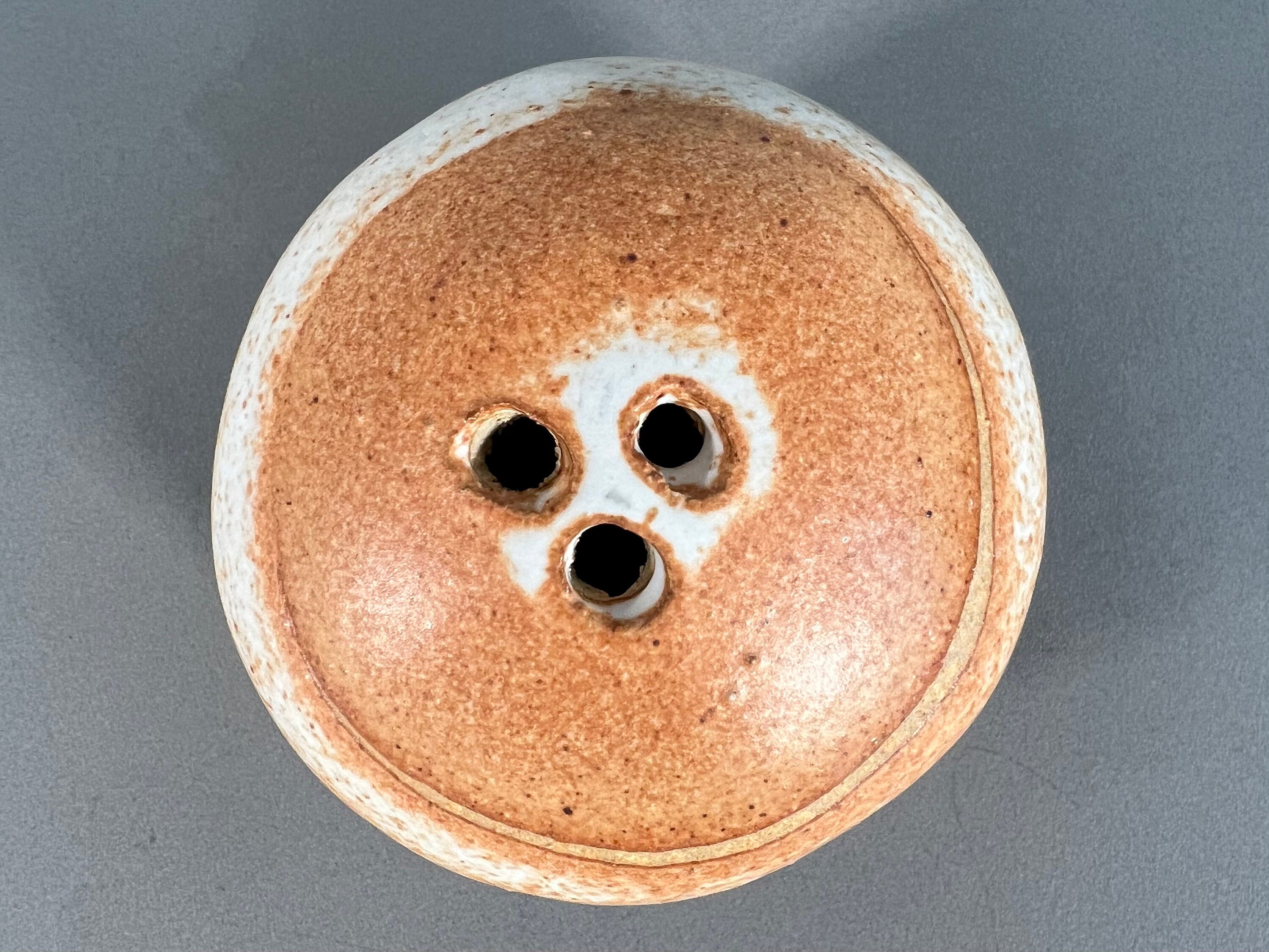 Vintage 1960s ISABEL PARKS Studio Pottery ORB Flower Frog Vase Hickory ...