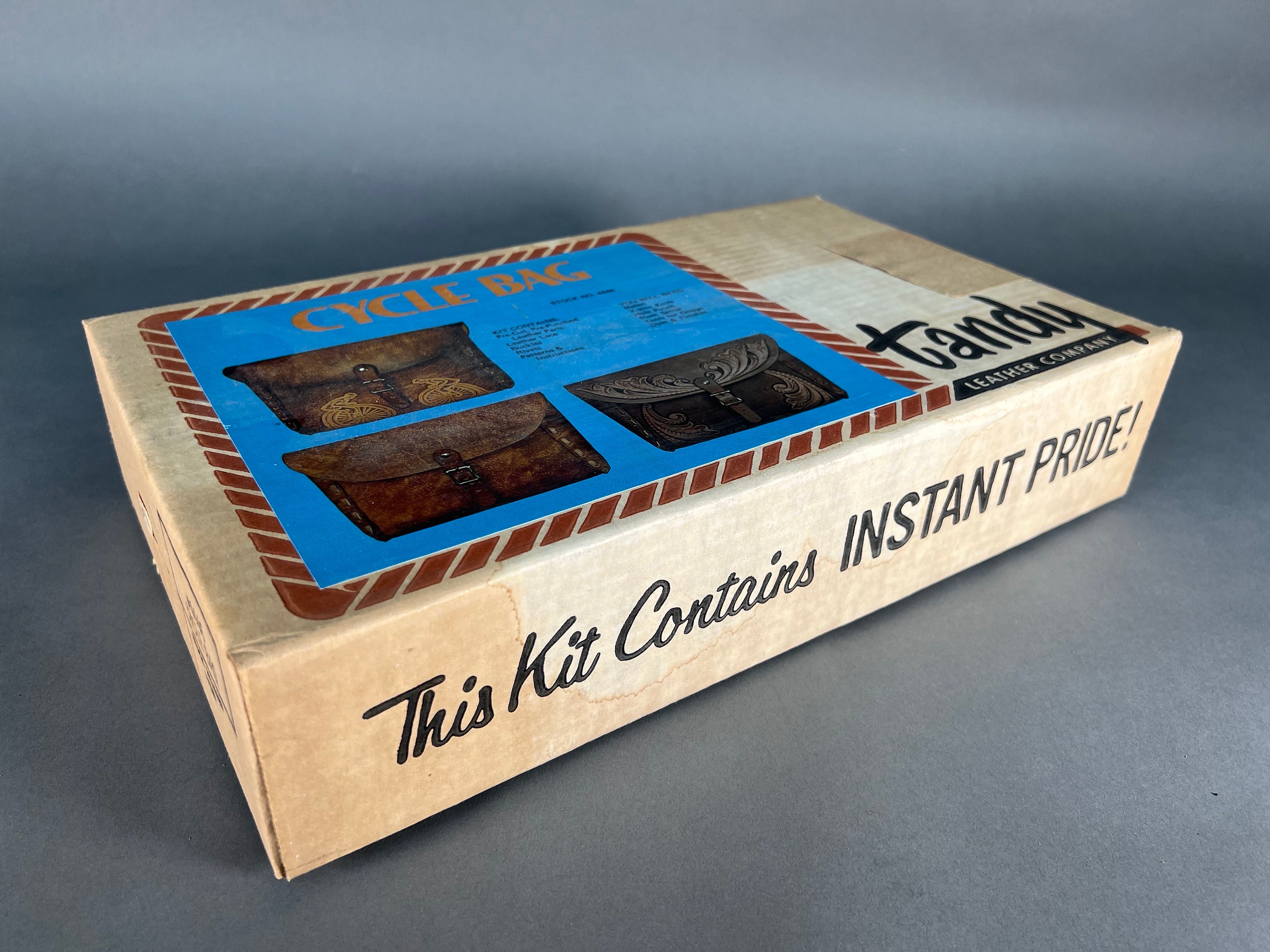 Vintage 1970’s TANDY Leather CYCLE BAG Kit - Bicycle Handlebar or ...