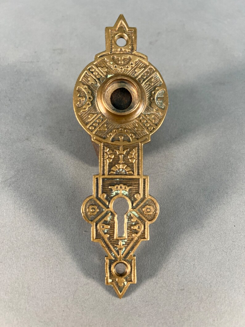 True Antique EASTLAKE DOOR ESCUTCHEON Victorian Unusual Shape Fancy ...
