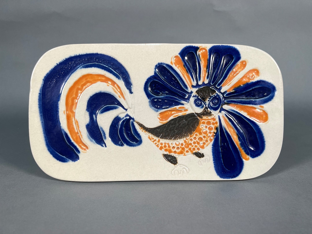 Vintage BENNINGTON POTTERY ROOSTER Ceramic Trivet Wall Hanging David ...