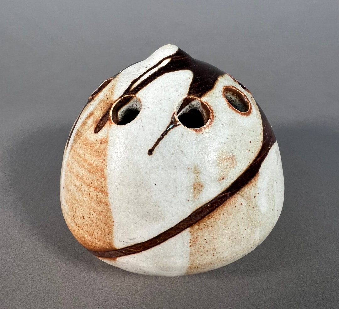 Vintage 1970s Earthy LAIR POTTERY Flower Frog - Studio Pottery Vase ...