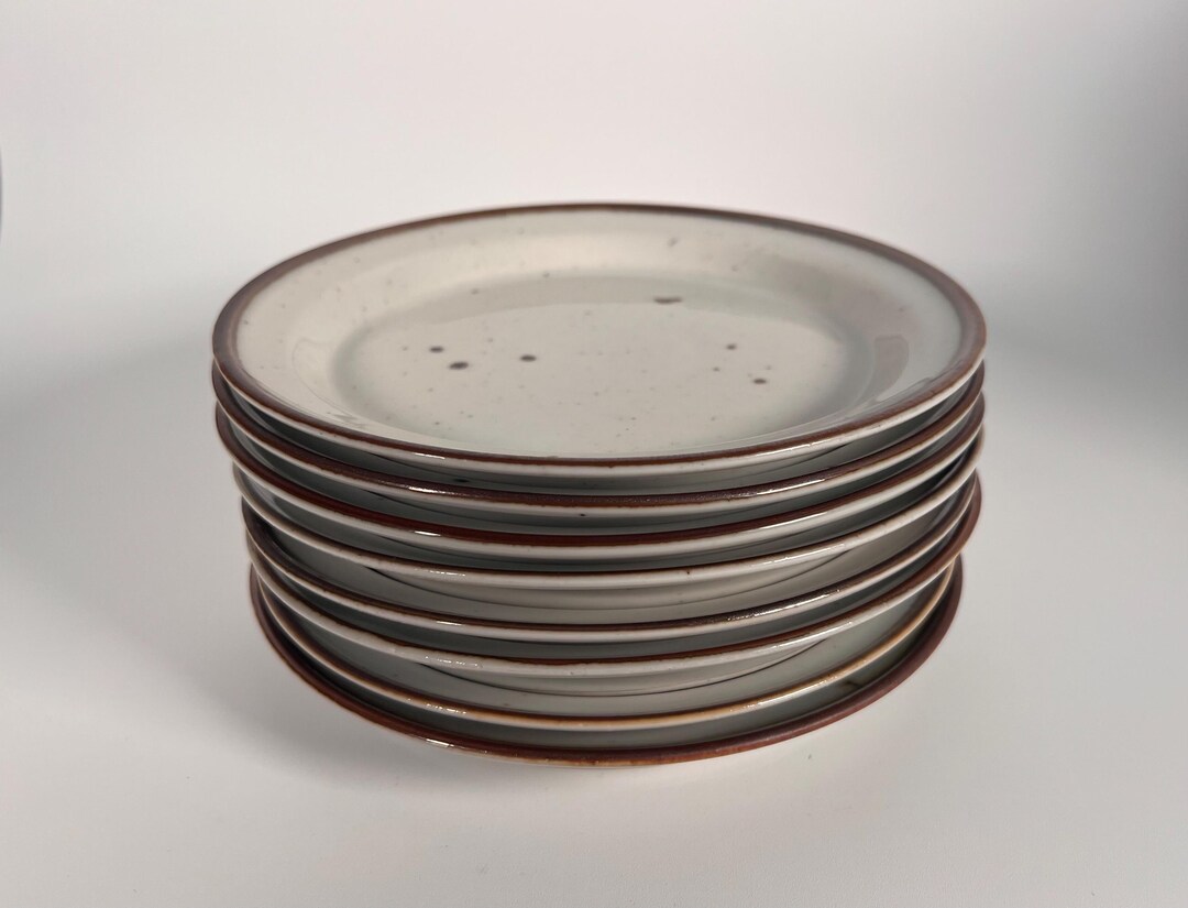 Vintage DANSK BROWN MIST 7” Side Plates - Set of Eight - Denmark ...