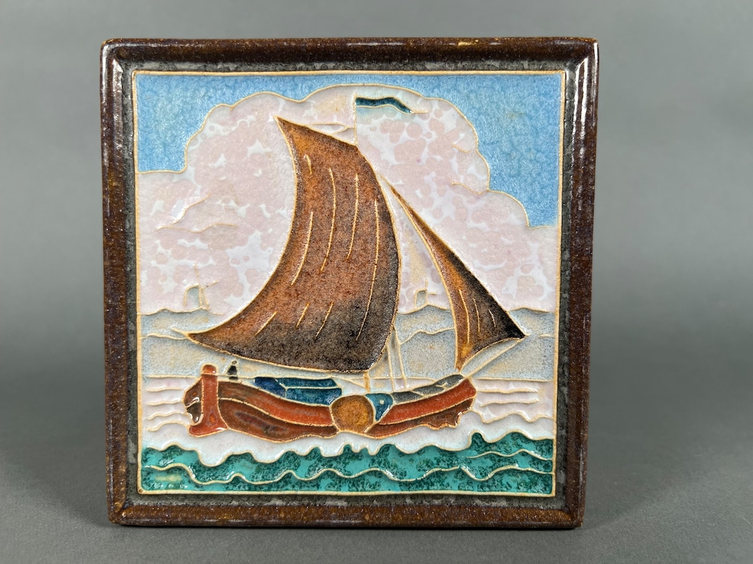 Antique ROYAL DELFT De Porceleyne Fles - Dutch Sailboat Ship ...
