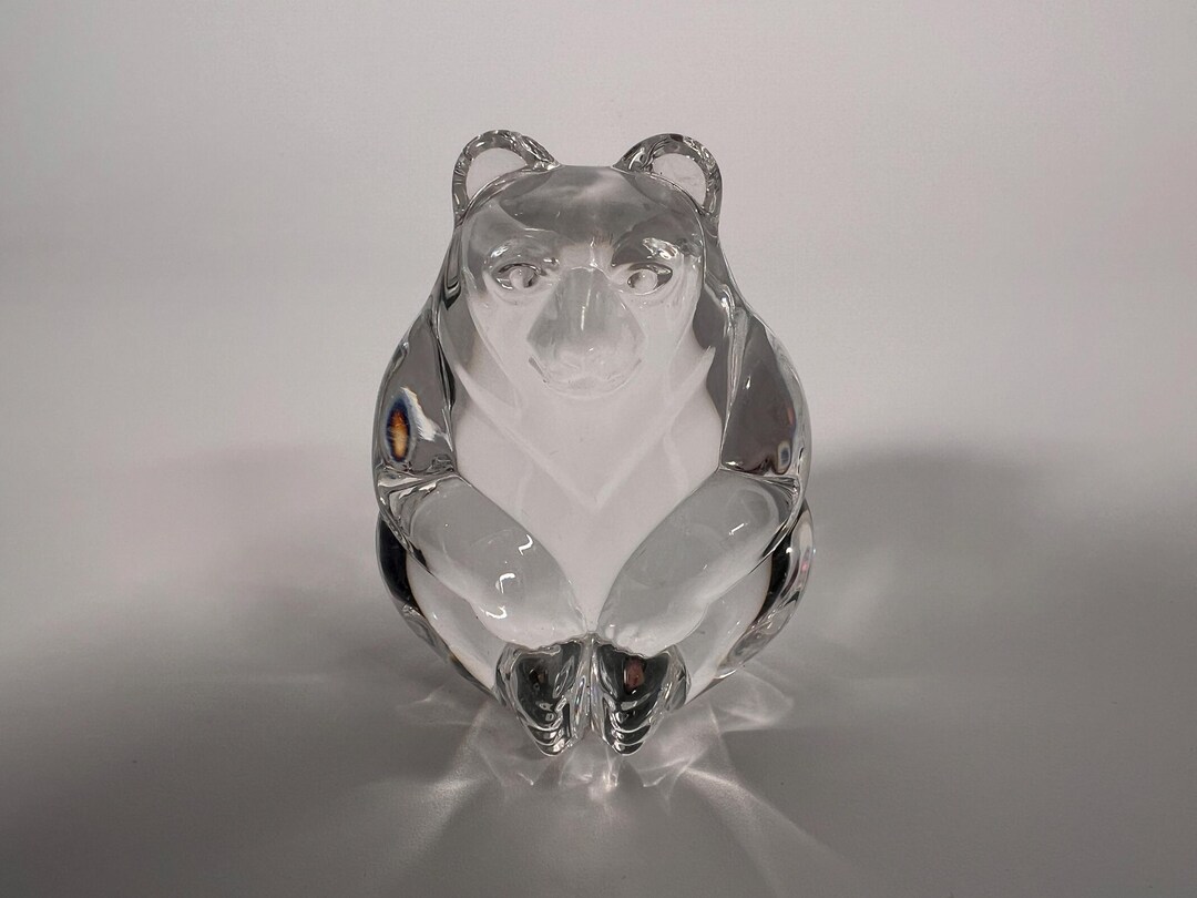 Antique STEUBEN CRYSTAL BEAR Art Glass - Paperweight - Signed - Etsy