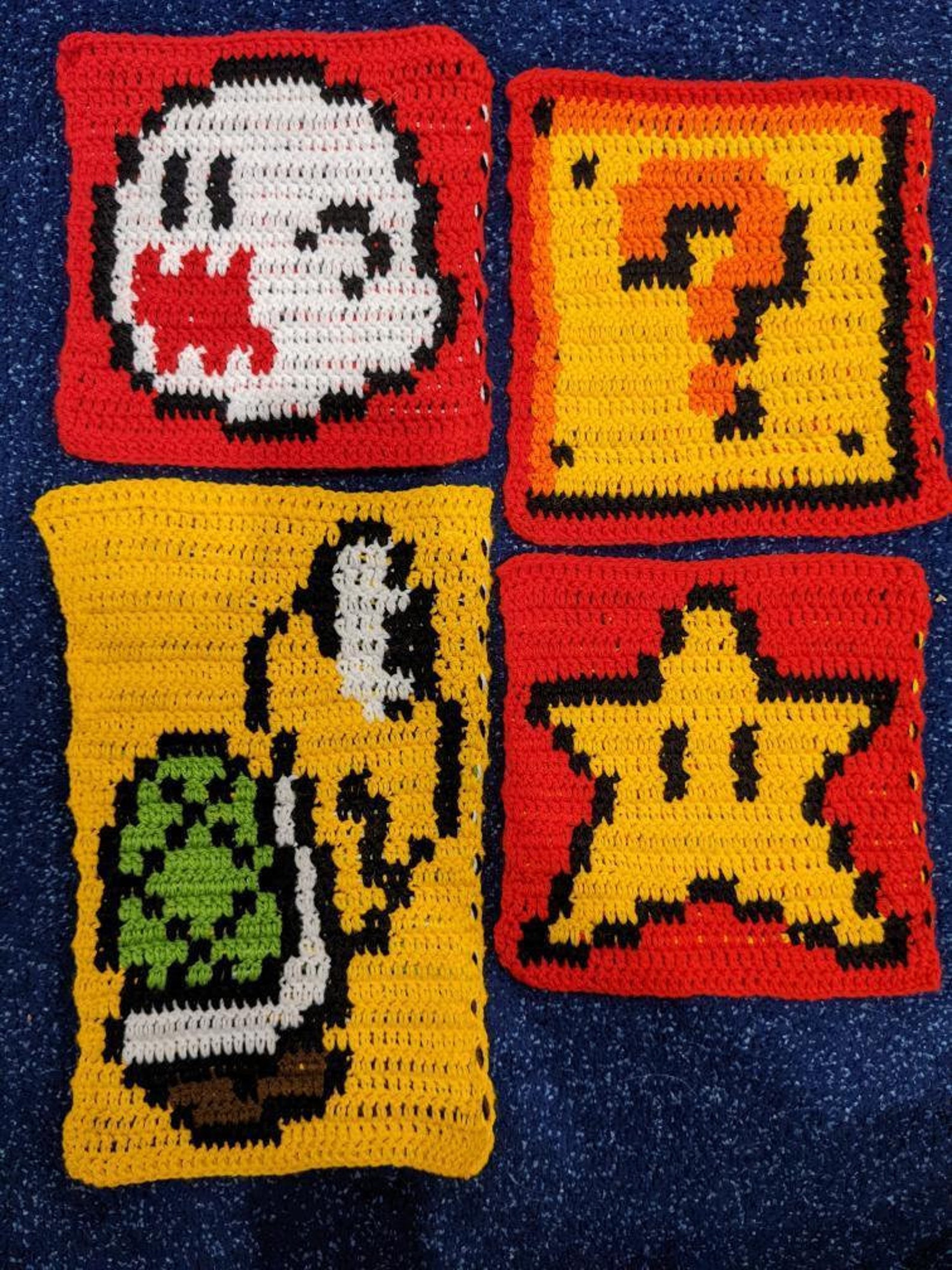 CROCHET PATTERN! 8 Bit Mario Blanket - Etsy