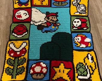 Super Mario C2C Crochet Graphgan Blanket Pattern - Etsy Canada