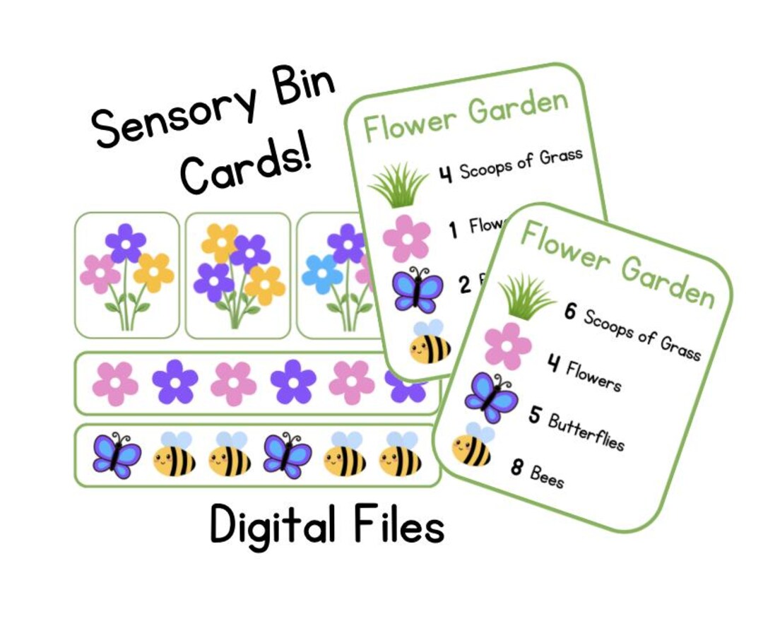 Spring Flower Garden Sensory Bin Task Cards (digital Download Only) - Etsy