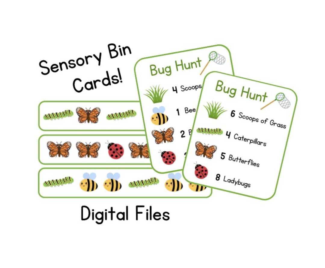 Bug Hunt Sensory Bin Task Cards (digital Download Only) - Etsy