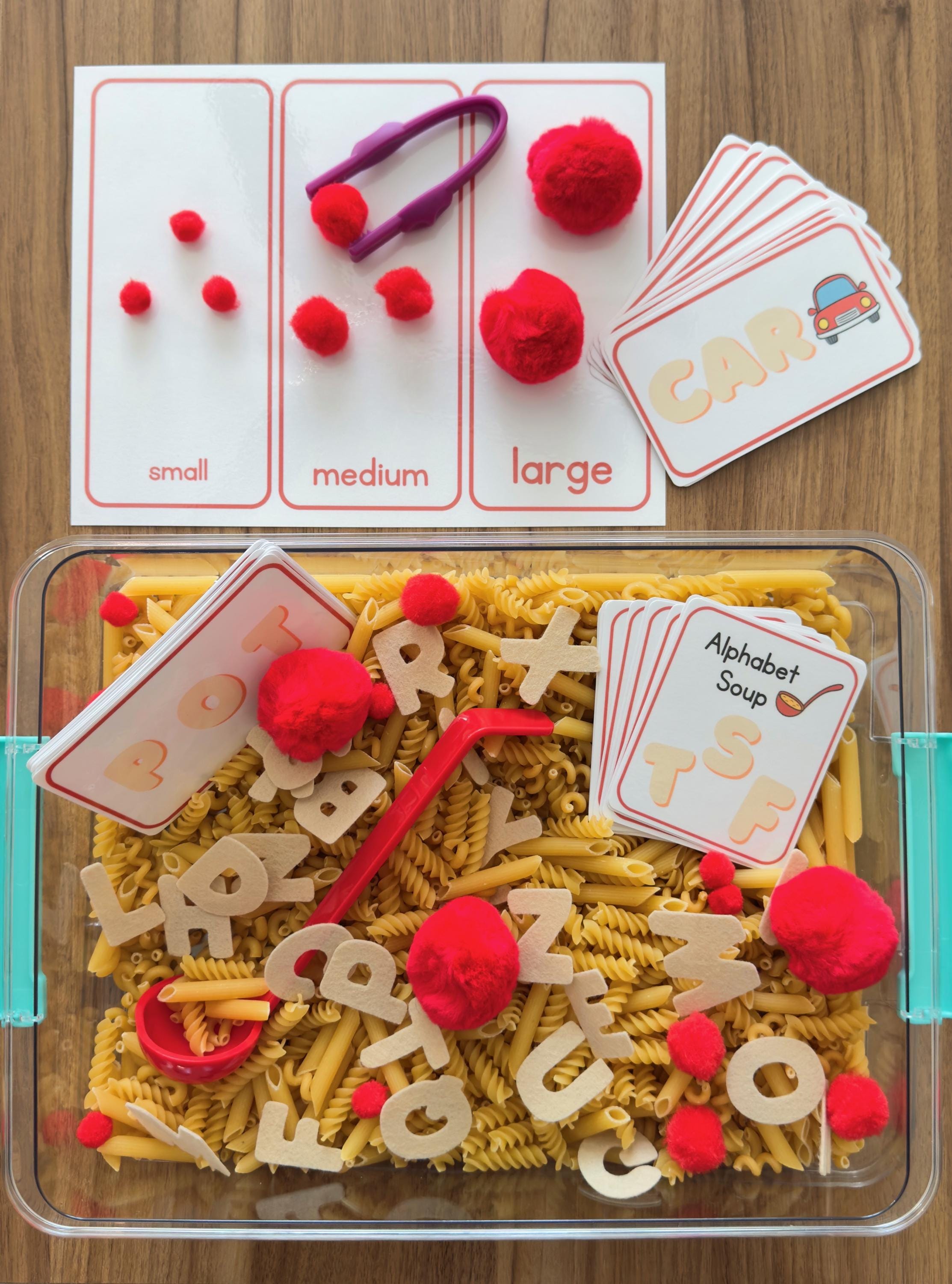 Educational Alphabet Soup Sensory Bin Extras - Etsy